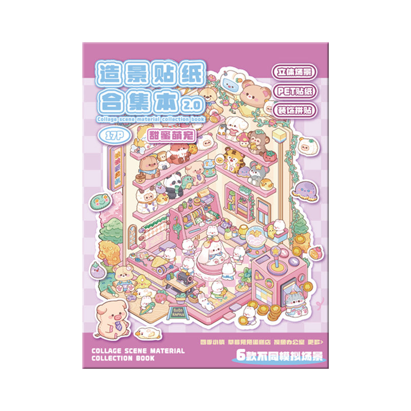 Pink Holo Plus Size Sticker Booklet (6 in 1) – Stickerscape